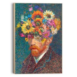 Reinders! Wandbild »Blumen Van Gogh« Wohnzimmer - Schmetterlinge - Mehrfarbig - MDF - Kunst - 90x60 cm Farbe Bild(er): Mehrfarbig