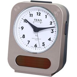 FILIUS zeitdesign Funkwecker Solar, Beleuchtung, Made in Germany, Schlafzimmer ros&eacute;goldfarben-grau Praktischer Funkwecker