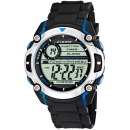 Calypso Watches Chronograph »Digital For Man« Armbanduhr, Quarzuhr, Herrenuhr, digital, Datum, Stoppfunktion schwarz-blau Sportiver Herrenchronograph