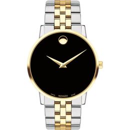 Movado Quarzuhr »Museum Classic, 0607200« Armbanduhr, Herrenuhr, Damenuhr, Swiss Made silberfarben-goldfarben 0 Elegante Armbanduhr für Sie & Ihn