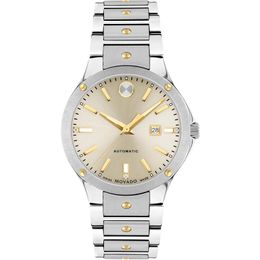 Movado Automatikuhr &raquo;SE Automatic, 0607682&laquo; Armbanduhr, Damenuhr, mechanische Uhr, Swiss Made, Edelstahlarmband silberfarben-goldfarben Exquisite...