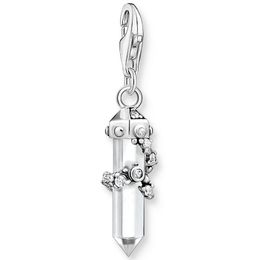 Thomas Sabo Charm-Einhänger »Milky-Quarz, 1908-690-14« mit Zirkonia (synth.), Quarz silberfarben-weiß-transparent + weiß-transparent Verspielter...