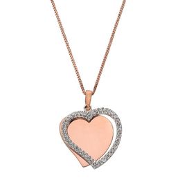Firetti Kette mit Anhänger »Schmuck Geschenk Silber 925 Halskette mit deinem Namen« mit Zirkonia (synth.) roségoldfarben-kristallweiß Halskette mit...