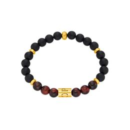 JOOP! Armband »2034754« mit Tigerauge gelbgoldfarben-schwarz-braun + schwarz-braun 18 cm Bead-Armband für Herren von der Marke JOOP!