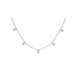Firetti Kette mit Anhänger »Schmuck Geschenk Silber 925 Halsschmuck Halskette Erbskette« mit Zirkonia (synth.) silberfarben-weiß Süße Halskette für...