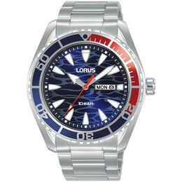 Lorus Herren Lorus Quarzuhr &raquo;Sports&laquo; Armbanduhr, Herrenuhr, Edelstahlarmband, analog, Wochentag, Tag silber