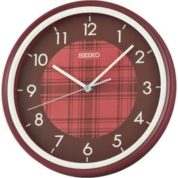 Seiko Wanduhr Quarzuhr, Küche, Wohnzimmer, Esszimmer, Arbeitszimmer rot Trendgerechte Wanduhr