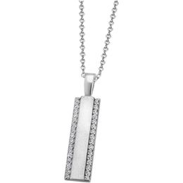 Firetti Kette mit Anhänger »Schmuck Geschenk Silber 925 Halsschmuck Halskette Ankerkette« mit Zirkonia (synth.) silberfarben-kristallweiß Zeitlos...