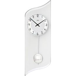 AMS Pendelwanduhr »W7436« Quarzuhr, Glasgehäuse, Esszimmer, Wohnzimmer, Made in Germany transparent 0 Moderne Pendelwanduhr