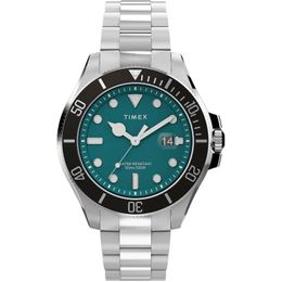 Timex Quarzuhr &raquo;HARBORSIDE COAST&laquo; Armbanduhr, Herrenuhr, Datum, Leuchtzeiger, Mineralglas, analog silberfarben Elegante Armbanduhr f&uuml;r Herren