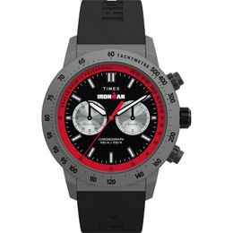 Timex Chronograph »ADRENALINE« Quarzuhr, Armbanduhr, Herrenuhr, Silikonarmband, Stoppfunktion schwarz Sportiver Chronograph für Herren