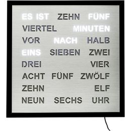 AMS Wanduhr Quarzuhr, Digitaluhr, Wohnzimmer, Esszimmer, Küche, Arbeitszimmer, Büro schwarz Außergewöhnliche Wanduhr