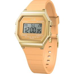 Ice Watch Ice-Watch Damen ice-watch Chronograph &raquo;ICE digit retro - Small&laquo; Armbanduhr, Quarzuhr, Damenuhr, Silikonarmband, Datum orange