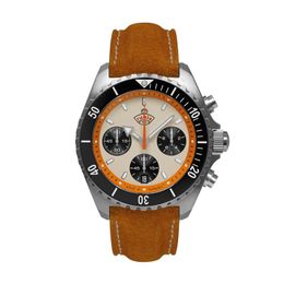 RUHLA Chronograph »Glasbach Cup« Quarzuhr, Herrenuhr, Datum, Stoppfunktion, Saphirglas, Made in Germany orange Sportlicher Herrenchronograph