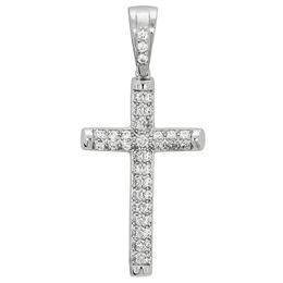 Firetti Kettenanhänger »Schmuck Geschenk Silber 925 Halsschmuck Anhänger Kreuz« () mit Zirkonia (synth.) silberfarben-weiß + weiß Stilvoller...