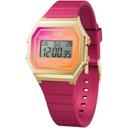 Ice Watch Ice-Watch Damen ice-watch Chronograph &raquo;ICE digit retro sunset - Small&laquo; Quarzuhr, Armbanduhr, Damenuhr, digital, Silikonarmband, Stoppfunktion lila