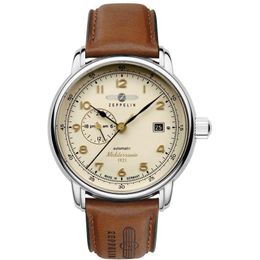 Zeppelin Automatikuhr &raquo;M&eacute;diterran&eacute;e 1921&laquo; Mechanische Uhr, Armbanduhr, Herrenuhr, Datum, Made in Germany cognacfarben Ansprechende Automatikuhr f&uuml;r...