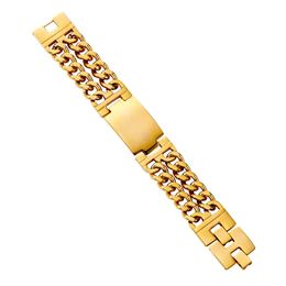 Firetti Armband »Schmuck Geschenk Armkette ID-Platte, Panzerkette« gelbgoldfarben 21 cm Wunderschönes Armband