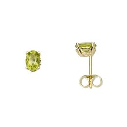 Firetti Paar Ohrstecker »Schmuck Geschenk Gold 333 Ohrschmuck Farbstein Edelstein Peridot« mit Peridot gelbgoldfarben-grün + grün Elegante Ohrringe
