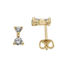 Firetti Paar Ohrstecker »Schmuck Geschenk Gold 333 Ohrschmuck Solitär« mit Zirkonia (synth.) gelbgoldfarben-kristallweiß + kristallweiß Elegante...