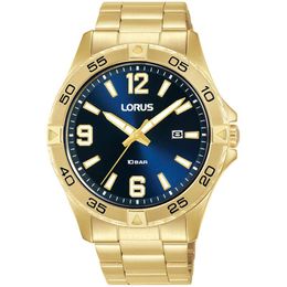 Lorus Quarzuhr &raquo;Sports&laquo; Armbanduhr, Herrenuhr, Edelstahlarmband, analog, Tag goldfarben Stilvolle Herrenarmbanduhr