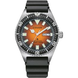 Citizen Automatikuhr »Promaster Mechanical Diver« Armbanduhr, Herrenuhr, Damenuhr, Taucheruhr, bis 20 bar wasserdicht schwarz-orange Tolle...