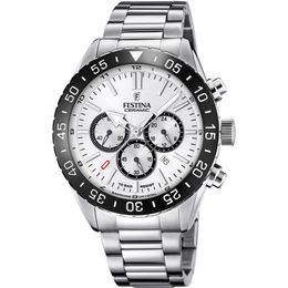 Festina Chronograph »Keramik Kollektion« silberfarben-silberfarben Topaktueller Herrenchronograph