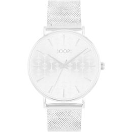 JOOP! Quarzuhr Armbanduhr, Damenuhr, Edelstahlarmband silberfarben Exquisite Damenarmbanduhr