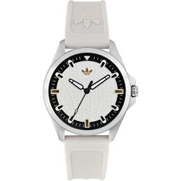 adidas originals Quarzuhr »ORIGINALS ICONIC ONE« Armbanduhr, Herrenuhr, Damenuhr, Silikonarmband, wasserabweisend bis 5 bar weiß Schöne Armbanduhr...