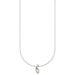 Bruno Banani Kette mit Anhänger »Schmuck Geschenk Silber 925 Halsschmuck Halskette Ankerkette Blatt« mit Zirkonia (synth.)...
