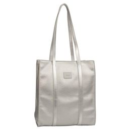 Gabor Shopper »Elfie« aus fein genarbtem, glattem Kunstleder und mit einem Logo Rubber Patch silver