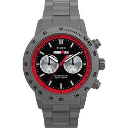 Timex Chronograph »ADRENALINE« Quarzuhr, Armbanduhr, Herrenuhr, Edelstahlarmband, Stoppfunktion grau Beeindruckender Chronograph für Herren