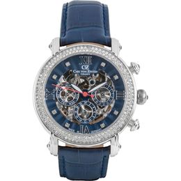 Carl von Zeyten Multifunktionsuhr »Kniebis« Automatik, Armbanduhr, mechanische Uhr, Damen, Made in Germany blau Markante Multifunktionsuhr für Damen