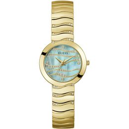 Guess Damen Quarzuhr &raquo;LAGUNA&laquo; Armbanduhr, Damenuhr, Edelstahlarmband gold