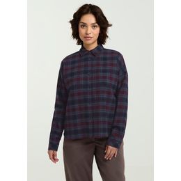 Jack Wolfskin Flanellbluse »BAJA FLANNEL SHIRT W« CHECK-darknavy L (42/44) L (42/44) Flanellbluse für den Alltag