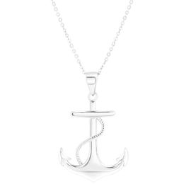 Firetti Kette mit Anhänger »Schmuck Geschenk Silber 925 Halsschmuck Halskette Ankerkette Anker« silberfarben Halskette mit Anhänger Anker