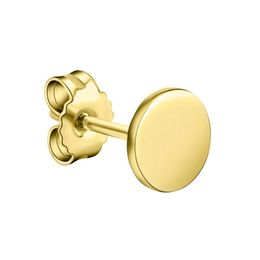Firetti Single-Ohrstecker »Schmuck Geschenk Gold 375 Ohrschmuck einzeln Scheibe« gelbgoldfarben 6 mm Trendige Single Ohrstecker Scheibe
