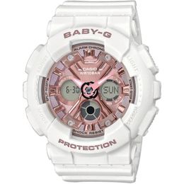 CASIO Baby-G Chronograph »BA-130-7A1ER« Quarzuhr, Armbanduhr, Damenuhr, digital, Stoppfunktion, Weltzeit weiß Sportiver Damenchronograph