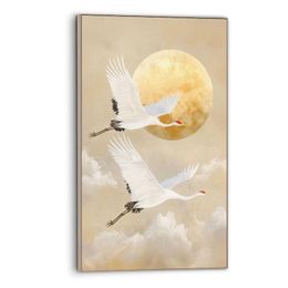 Reinders! Wandbild »Vögel im Mondlicht« Wohnzimmer - Braun - MDF - Tiere - 70x118 cm Farbe Bild(er): Braun
