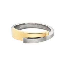 Bruno Banani Fingerring »Schmuck Geschenk Silber 925 Damenring« silberfarben-gelbgoldfarben 59 Edler Ring im angesagten Bicolor Design, ein...