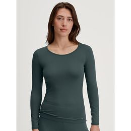 Calida Langarmshirt »Natural Comfort« elastisch, weich, langärmelig, Rundhals-Ausschnitt, atmungsaktiv deep emerald green M (44/46) M (44/46)...