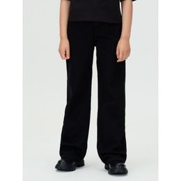Calvin Klein Jeans Weite Jeans &raquo;HR WIDE LEG&laquo; f&uuml;r Kinder bis 16 Jahre, hoher Bund Clean Black Rgd 6 (116) - N-Gr N-Gr 6 (116) Jeans von Calvin Klein...