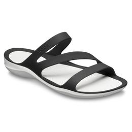 Crocs Badepantolette »Swiftwater Sandal«, Sommerschuh, Badeschuh, Poolslides, genoppte Innensohle schwarz weiß 39 39 Modische Pantolette zum Baden...
