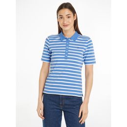 Tommy Hilfiger Poloshirt »1985 REG PIQUE STRIPE POLO SS« mit dezenter Logostickerei Breton Ecru/Blue Spell L (40) L (40) Klassisches Poloshirt von...