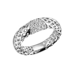 Firetti Fingerring »Schmuck Geschenk Silber 925 Silberring Silberring glitzernd« mit Zirkonia (synth.) silberfarben-kristallweiß 52 Zeitlos schöner...