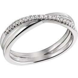 Firetti Fingerring »Schmuck Geschenk Silber 925 Damenring Ring« mit Zirkonia (synth.) silberfarben-kristallweiß 62 Eleganter Ring mit einer...