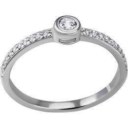 Firetti Fingerring »Schmuck Geschenk Silber 925 Silberring Ring« mit Zirkonia (synth.) silberfarben-kristallweiß 54 Eleganter Ring mit einem Hauch...