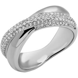Firetti Fingerring »Schmuck Geschenk Silber 925 Damenring Ring X« mit Zirkonia (synth.) silberfarben-kristallweiß 58 Klassischer Damenring mit...