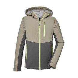 Killtec Outdoorjacke »KOS 27 MN JCKT« Wasserdicht, atmungsaktiv, verstellbar, reflektierend, Colourblock grün XL XL Herren Funktionsjacke mit Kapuze
