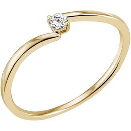 Firetti Fingerring »Schmuck Geschenk Gold 585 Goldring Vorsteckring« mit Brillant gelbgoldfarben 56 Was für ein traumhaftes Schmuckstück! Elegant...